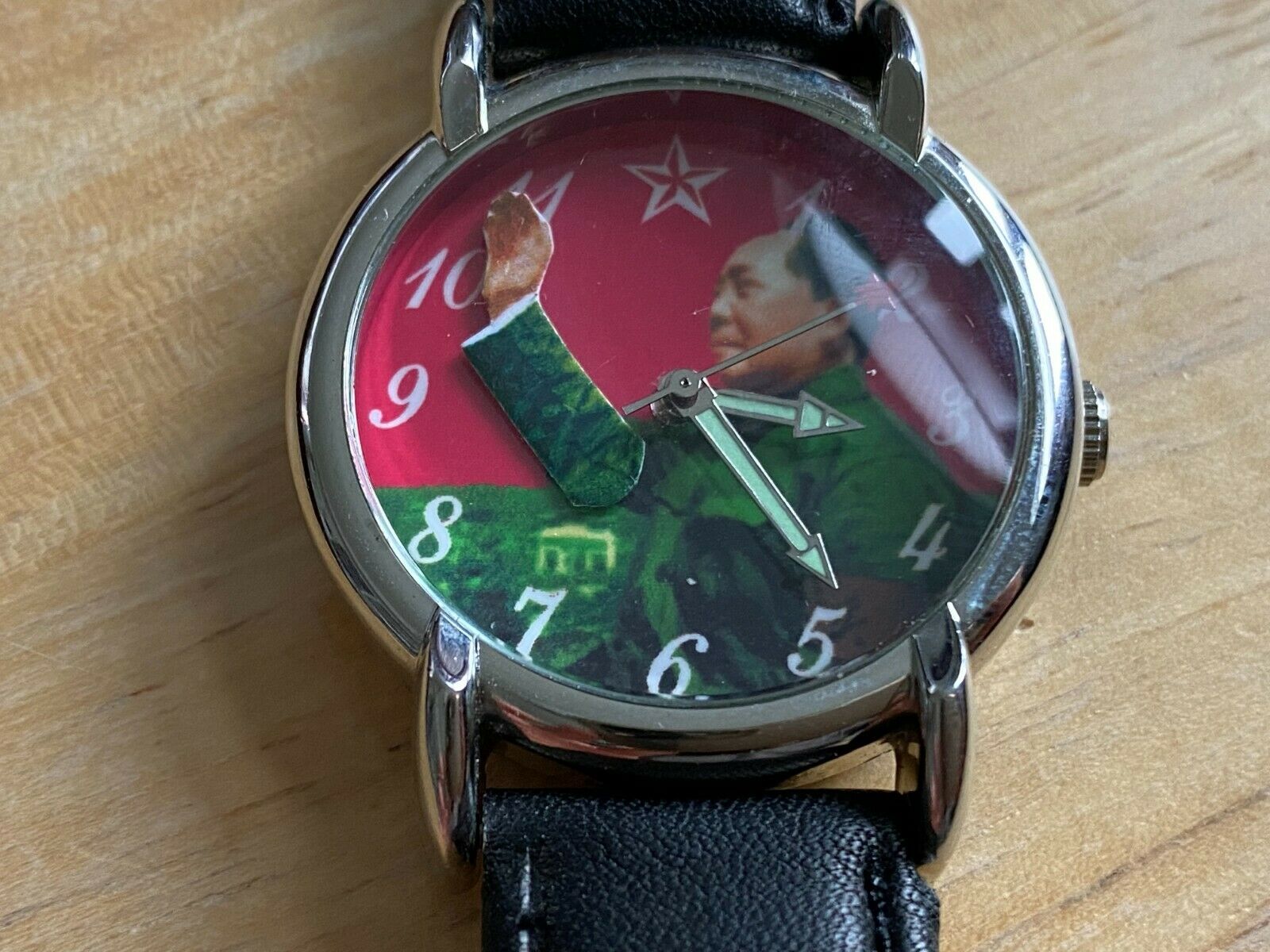 Vintage Chairman Mao Waving Hand Men Silver Hand-Wind Mechanical Watch ...