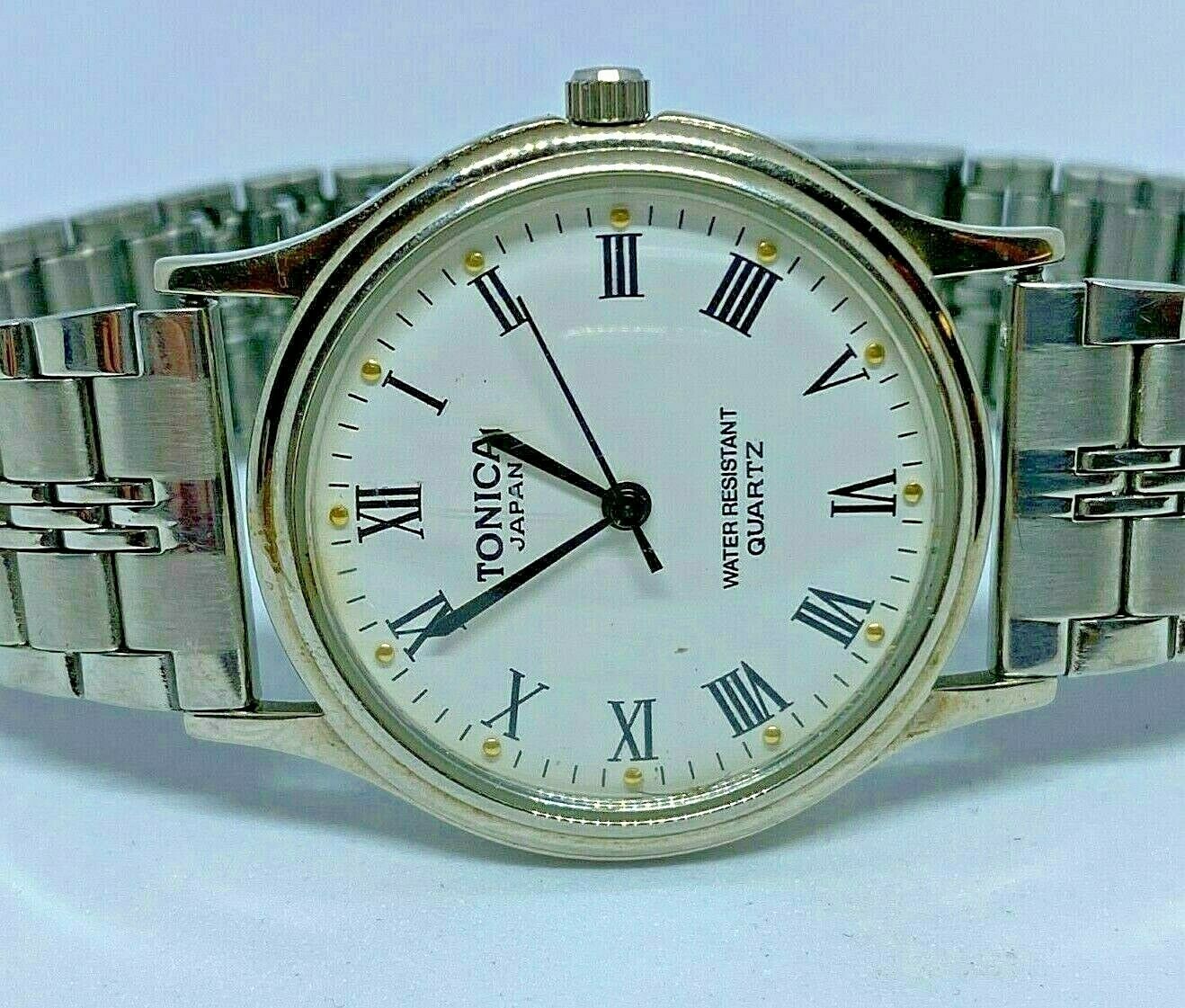 Vintage Tonica Japan Men Lady Classic Roman Analog Quartz Watch Hour~N ...
