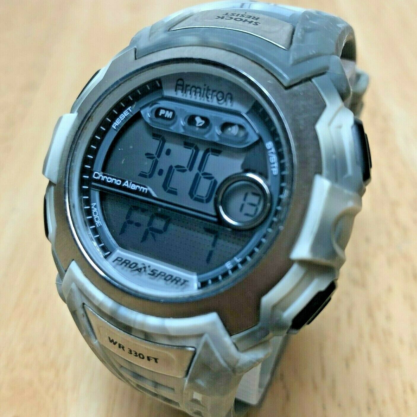Armitron 49/1000 Men 100m Army Green Digital Alarm Chrono Watch Hour~N ...