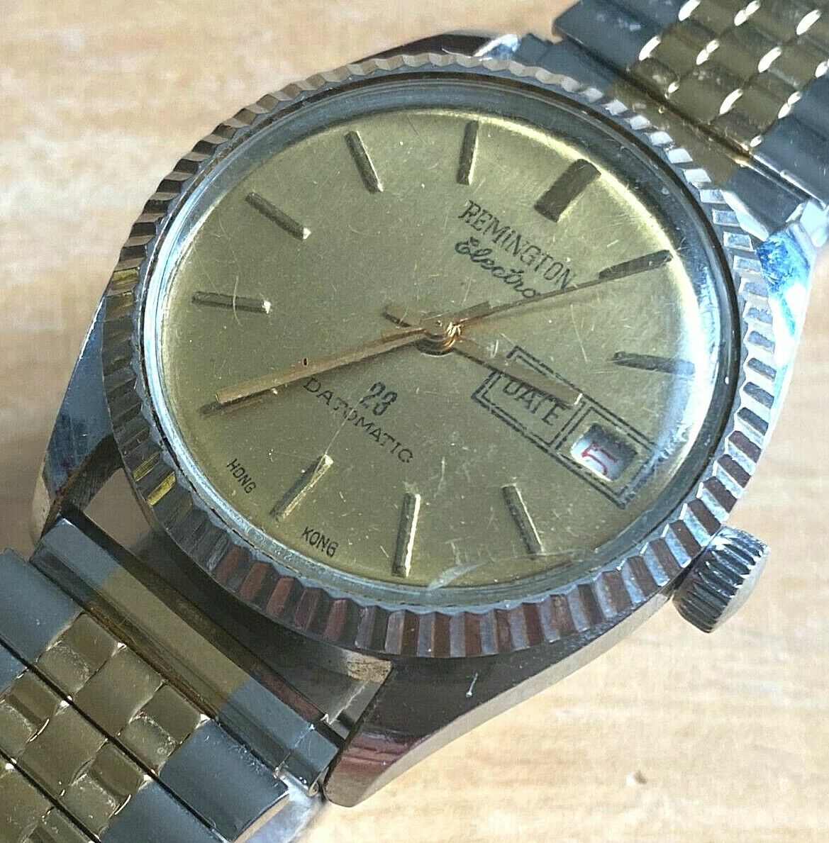 Vintage Remington 23 Men Dual Tone Stretch Hand Wind Mechanical Watch ...