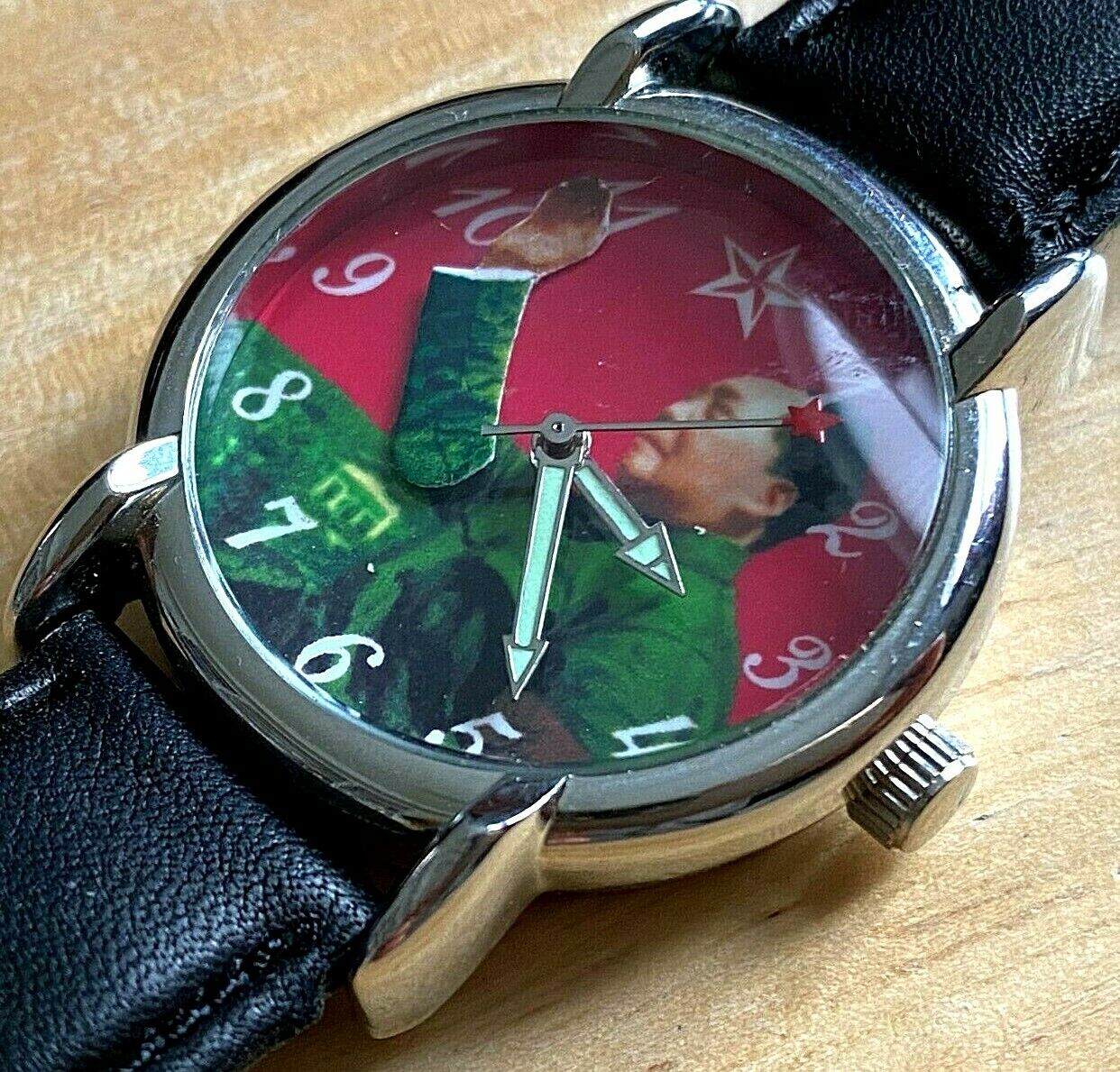 Vintage Chairman Mao Waving Hand Men Silver Hand-Wind Mechanical Watch ...
